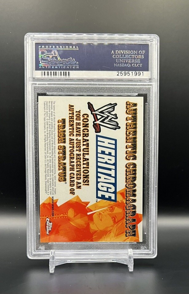 PSA 10 2006 WWE TOPPS CHROME TRISH STRATUS SIGNED AUTO AUTOGRAPH SEXY ...