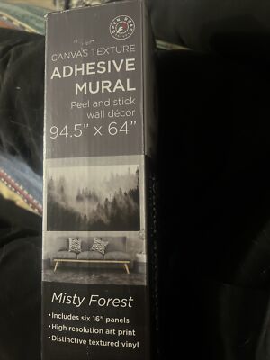 94.5” x 64” X-Large Self-Adhesive “MISTY FOREST“ Scene Wall Mural ...