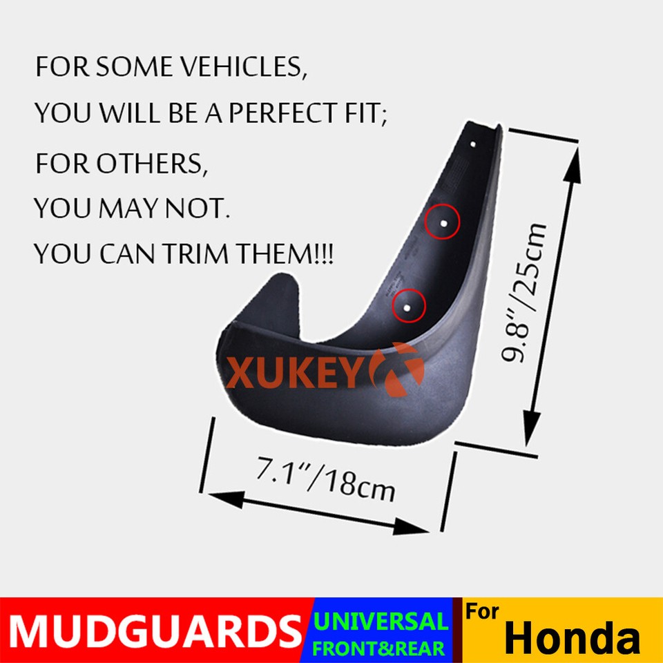 x4 Front Rear Mudflaps For Honda Mud Flap Splash Guards Mudguards ...