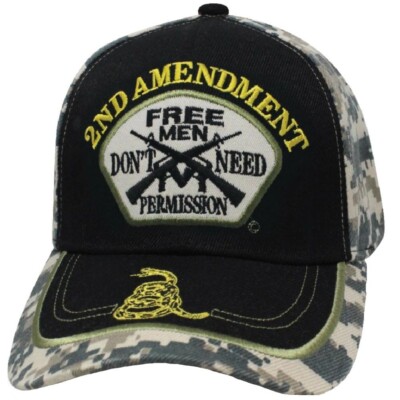2nd Amendment Digital Camo Free Men Don't Need Permission Embroidered ...