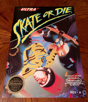 Skate Or Die NES box art retro video game 24" poster Skateboard ...