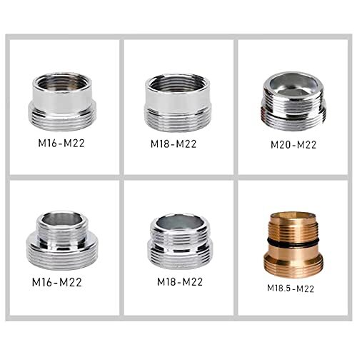 Faucet Aerator Adapter - 13/16 inch Male to 55/64 inch Brass Chrome M20 ...