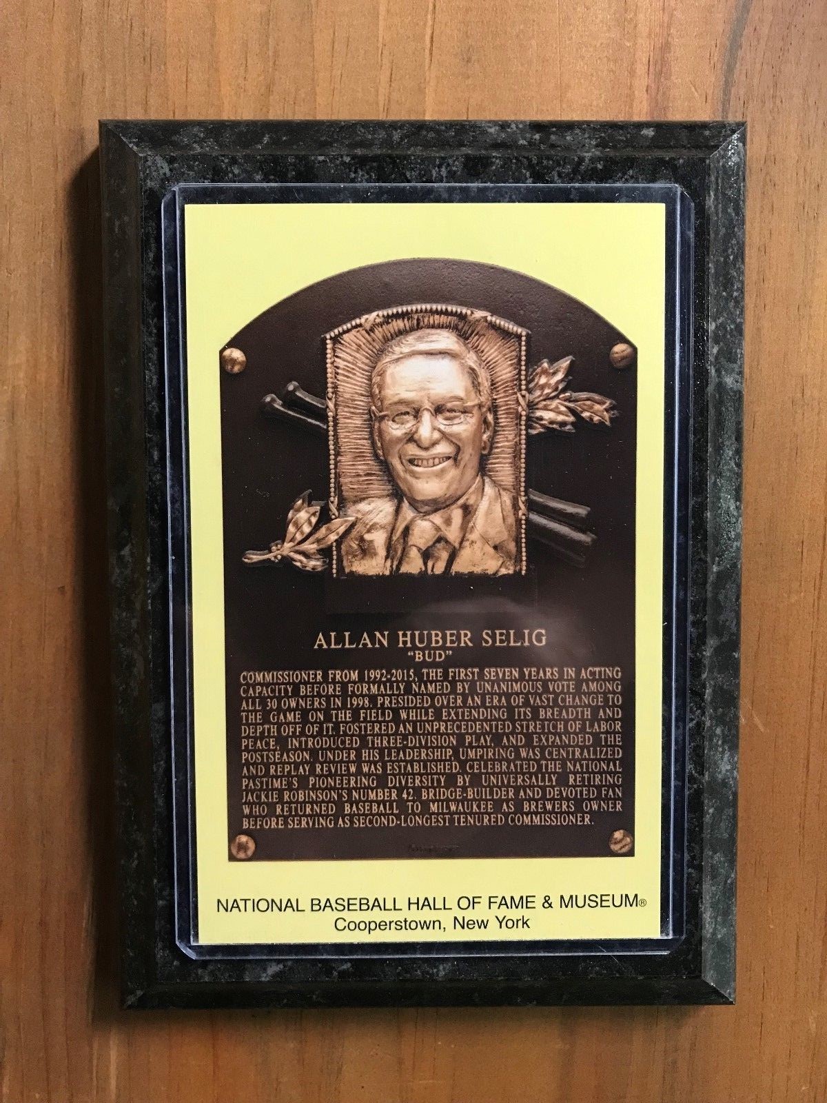 Bud Selig - Baseball Hall of Fame Induction- Ready to Hang Wall Plaque ...