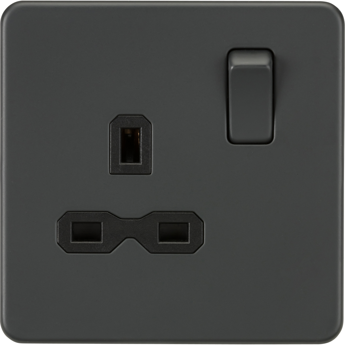 Screwless Anthracite Electrical Plug Sockets and Switches + USB ...