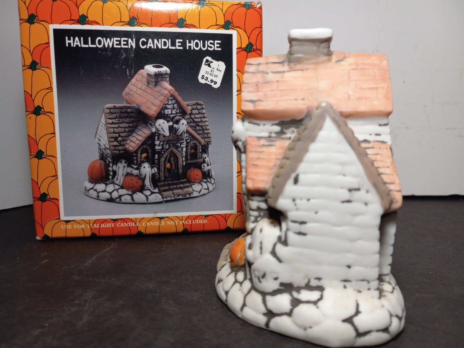 VINTAGE HALLOWEEN HAUNTED HOUSE Ceramic Candle Holder KMART BOX RARE | eBay