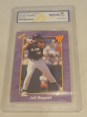 jeff bagwell 1991 classic card mlb baseball graded 10 card rookie rc ...