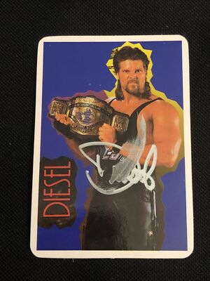 DIESEL 1995 WWF WRESTLING SIGNED AUTOGRAPHED CALENDAR CARD | eBay