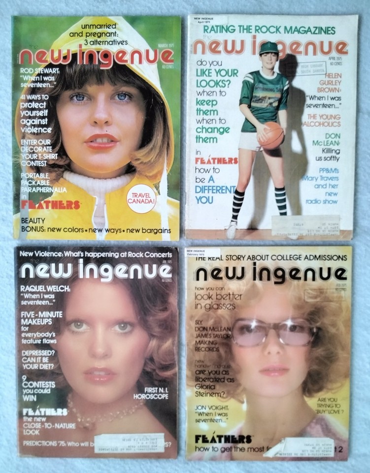 NEW INGENUE MAGAZINE LOT Complete Set 28 pc All Published Issues 1973 ...
