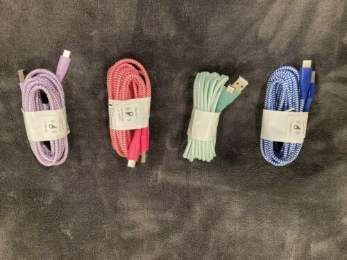 Lot of 4 Wireless Gear Cables, Braided 6 Foot USB-C Sync & Charge, New ...
