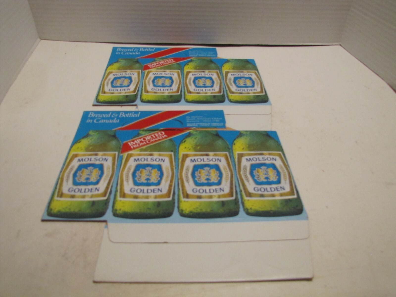 LOT OF 2 MOLSON GOLDEN BEER 6 PACK BOTTLE CARTON CARDBOARD | eBay