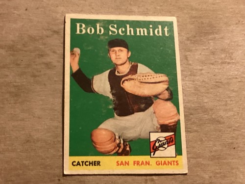1958 Topps High Number #468 Bob Schmidt - EX - Lite Corner Wear - No ...