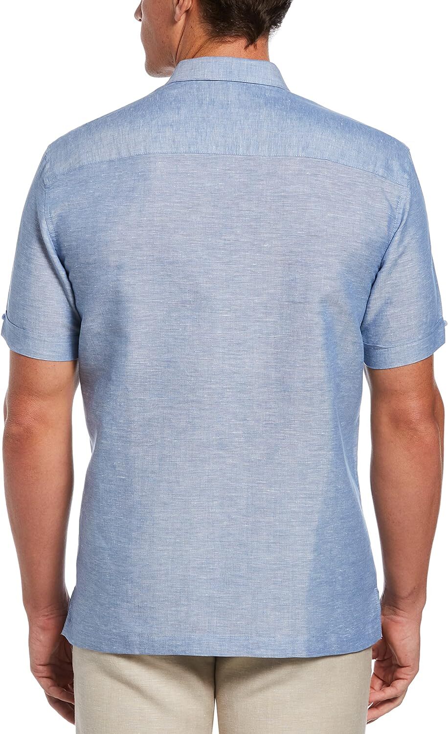 Mens Cubavera Button Front Short Sleeve Dress Shirt XL Light Blue for ...