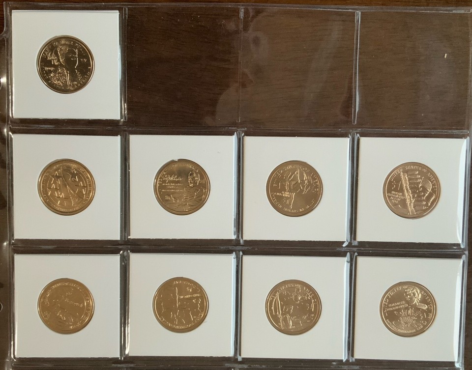 2009-2025 Sacagawea Native American 17 Coins Uncirculated Dollar Set w ...