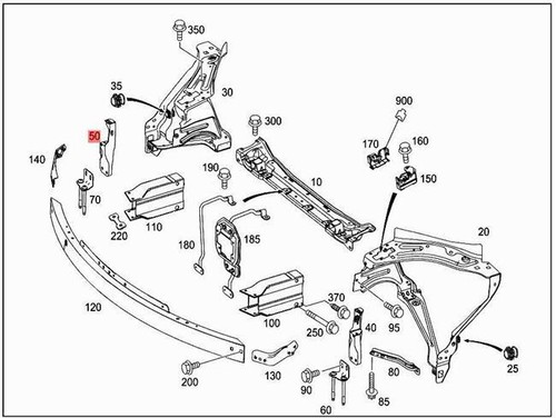 Genuine MERCEDES Headlight Carrier Bracket X204 2046200785 | eBay