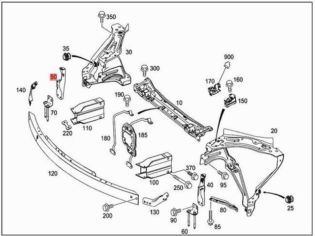 MB Glk-class X204 Genuine Headlight Bracket Right Side A2046200785 for ...
