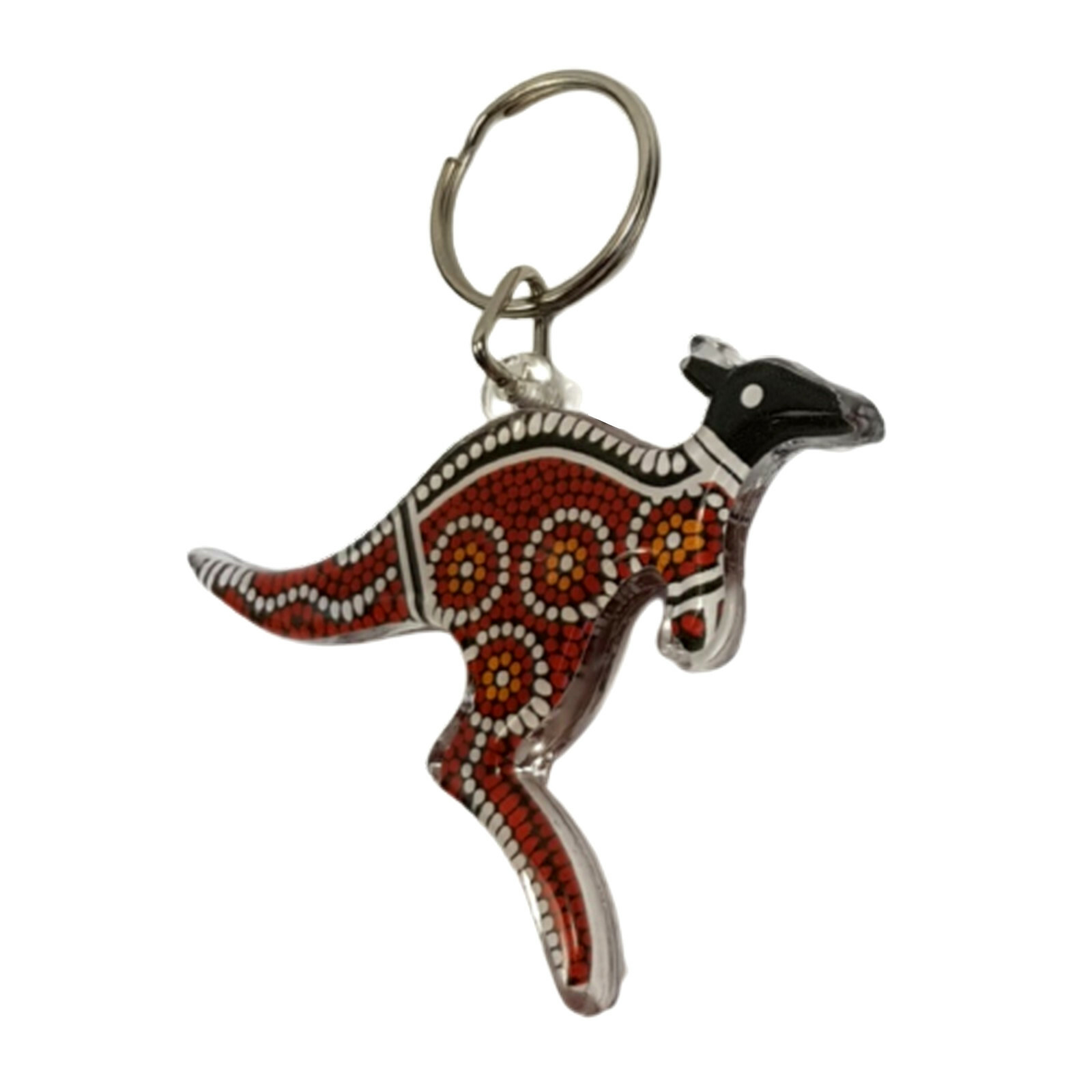 Australia Indigenous Aboriginal Art Bunabiri Souvenir Keyring Kangaroo ...