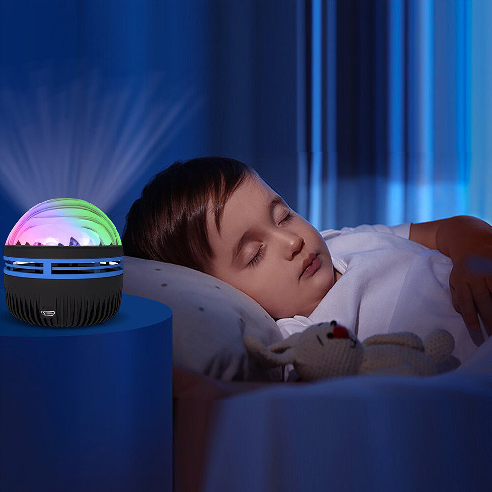 Rotating Star Lamp Remote Control Water Ripple Magic Ball Projection ...