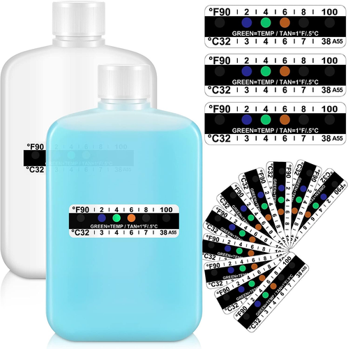 12 Pcs Urine Test Kit, Empty Bottles with Temperature Strips, Portable ...
