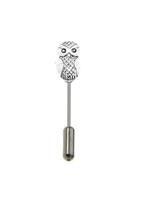 pp-b19 Stylised Owl tie stick pin wear many ways accessorise your ...
