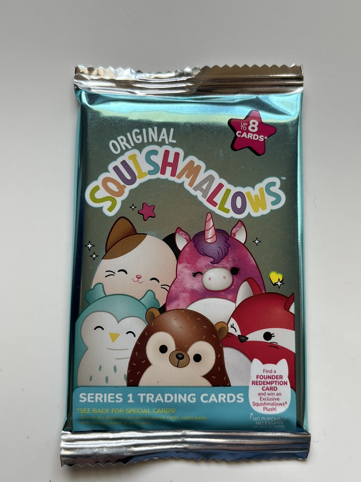(5) Squishmallow SERIES 1 Factory Sealed Trading Card Packs - 8 Cards ...