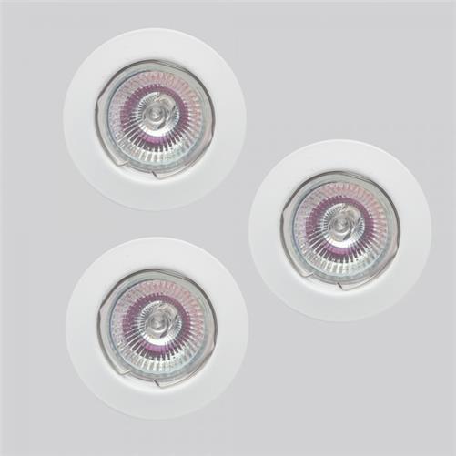 Litecraft Recessed Downlights GU5.3 Fixed Spotlight in White - 3 Pack ...