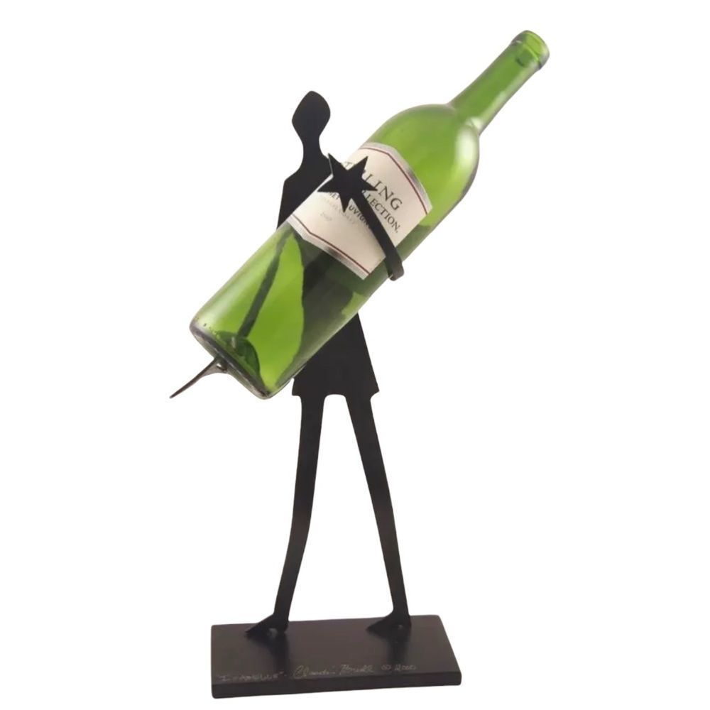 Claudine Buell Isabelle & Pierre Sculpted Metal Wine Bottle Holders ...