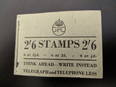 WW2 1944 Harrison & Sons British GPO Military Stamp Booklet w16 stamps ...