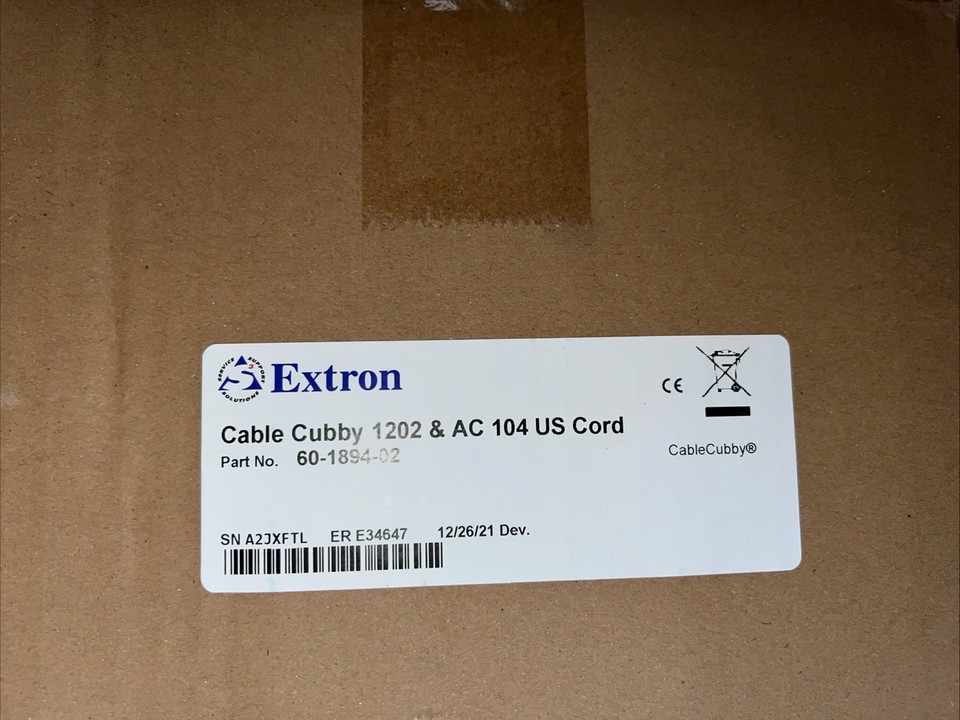Extron Cable Cubby 202 US - 10' Power Cable | eBay
