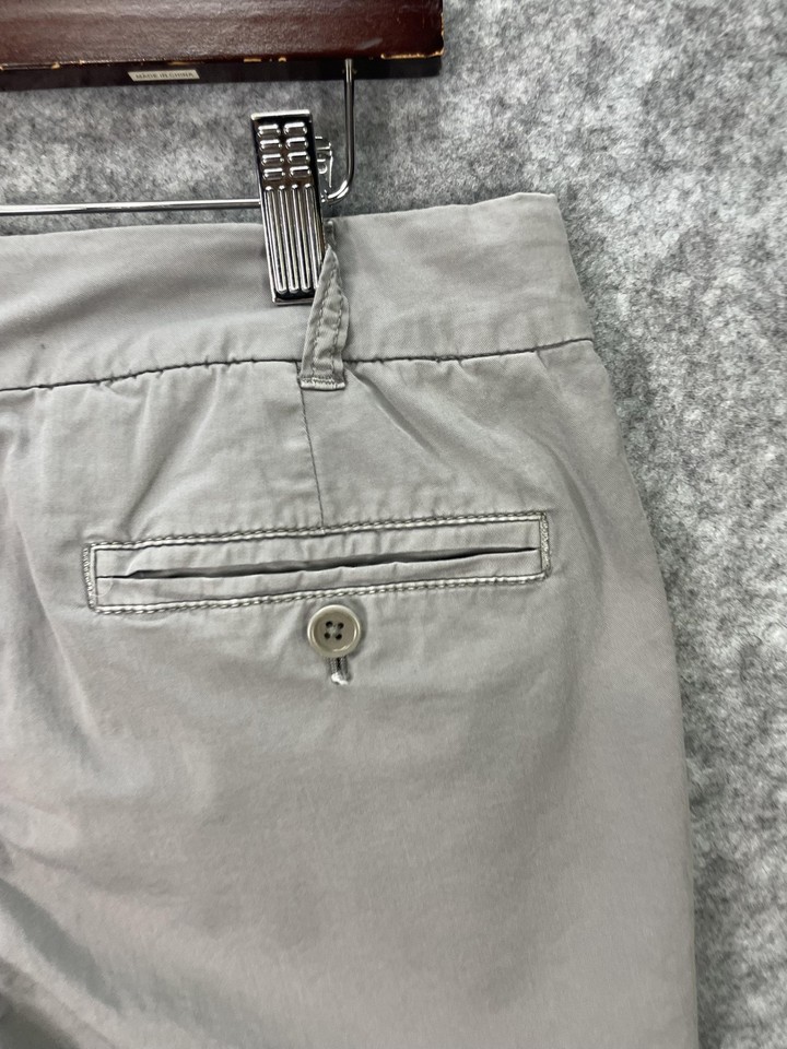 J Crew Chino Shorts Womens 12 Gray Cotton Stretch Zip Fly Back Welt ...