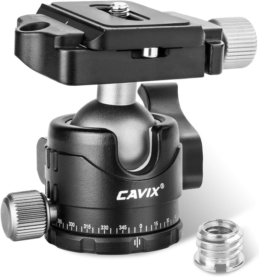 Tripod Ball Head, H-46 Metal Ball Head Camera Tripod Head 44lbs/20kg ...