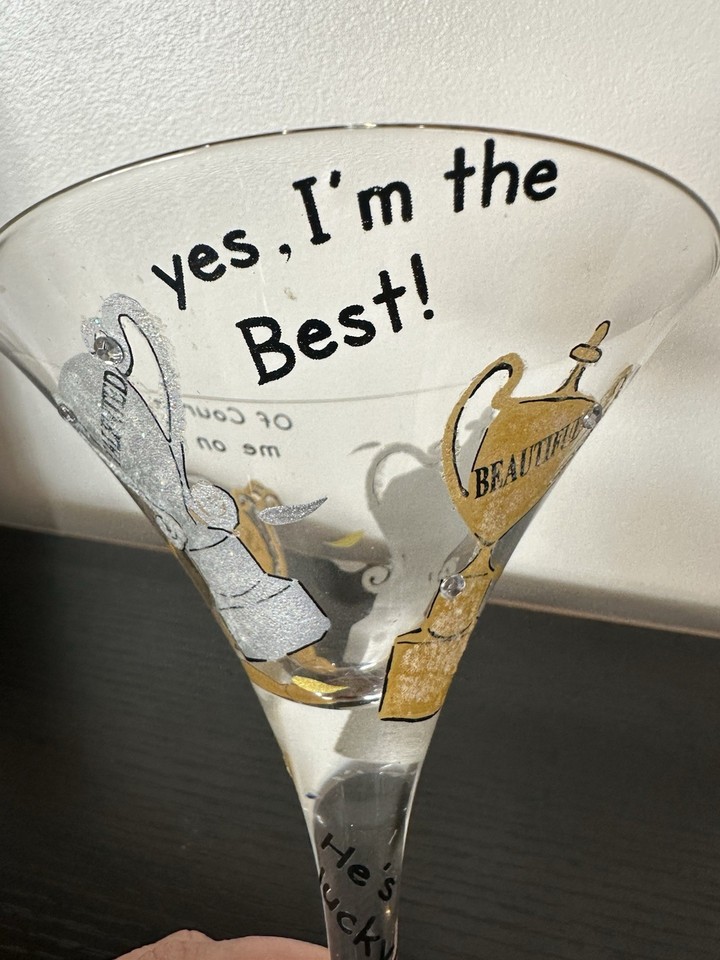 Lolita Love Martini Trophy Wife Martini Glass Hand Painted Wedding ...