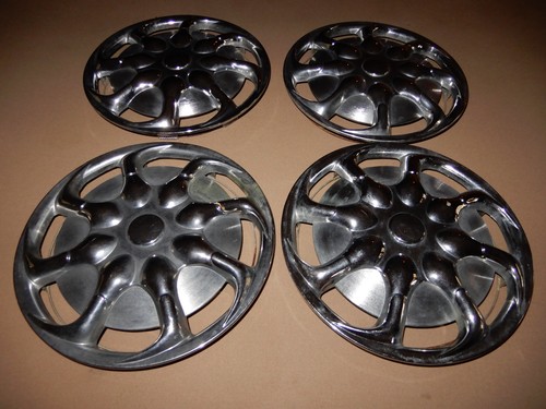 GEM car HUB CAPS , 12", Faux Chrome, SET of 4 , USED FACTORY EQUIPMENT ...