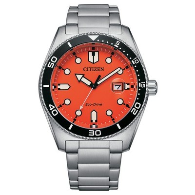Citizen Men's Eco Drive Orange Dial Watch - AW1760-81X | eBay