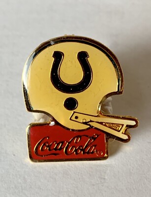 Indianapolis Colts Coca-Cola Metal Helmet Pin Vintage 1985 NFL Licensed ...
