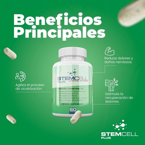 Stem Cell Plus- Help Inflammation & Joint Pain - 100% Natural- (4 ...