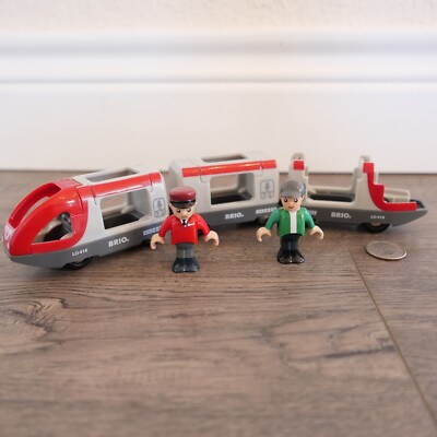 Brio World Wooden Railway LO416 Shuttle Train & 2 Figures from set ...