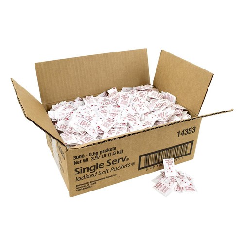 Diamond Crystal Iodized Salt Packet, 0.6 G Packet, 3,000/Box | eBay
