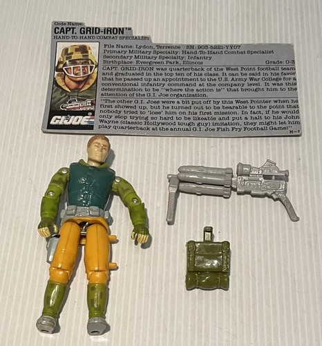 Capt. Grid-iron Gi Joe Hasbro Vintage Action Figure 1990 | eBay