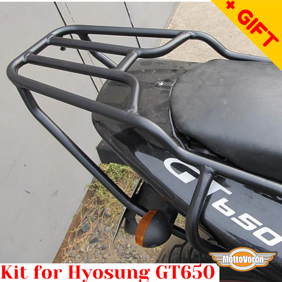 For Hyosung GT650 Crash bars Rear rack GT 650 Rear luggage rack Engine ...