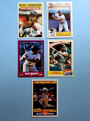 TOPPS Rickey Henderson ALL YANKEES BASEBALL CARD SP BAZOOKA Insert 1985 ...