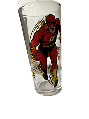 VINTAGE FLASH PEPSI COLLECTOR SERIES DRINKING GLASS DC COMICS SUPER ...