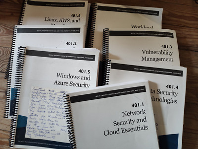 SANS SEC401 (GSEC) 2021 Security Essentials Couse Books (Books Only) | eBay