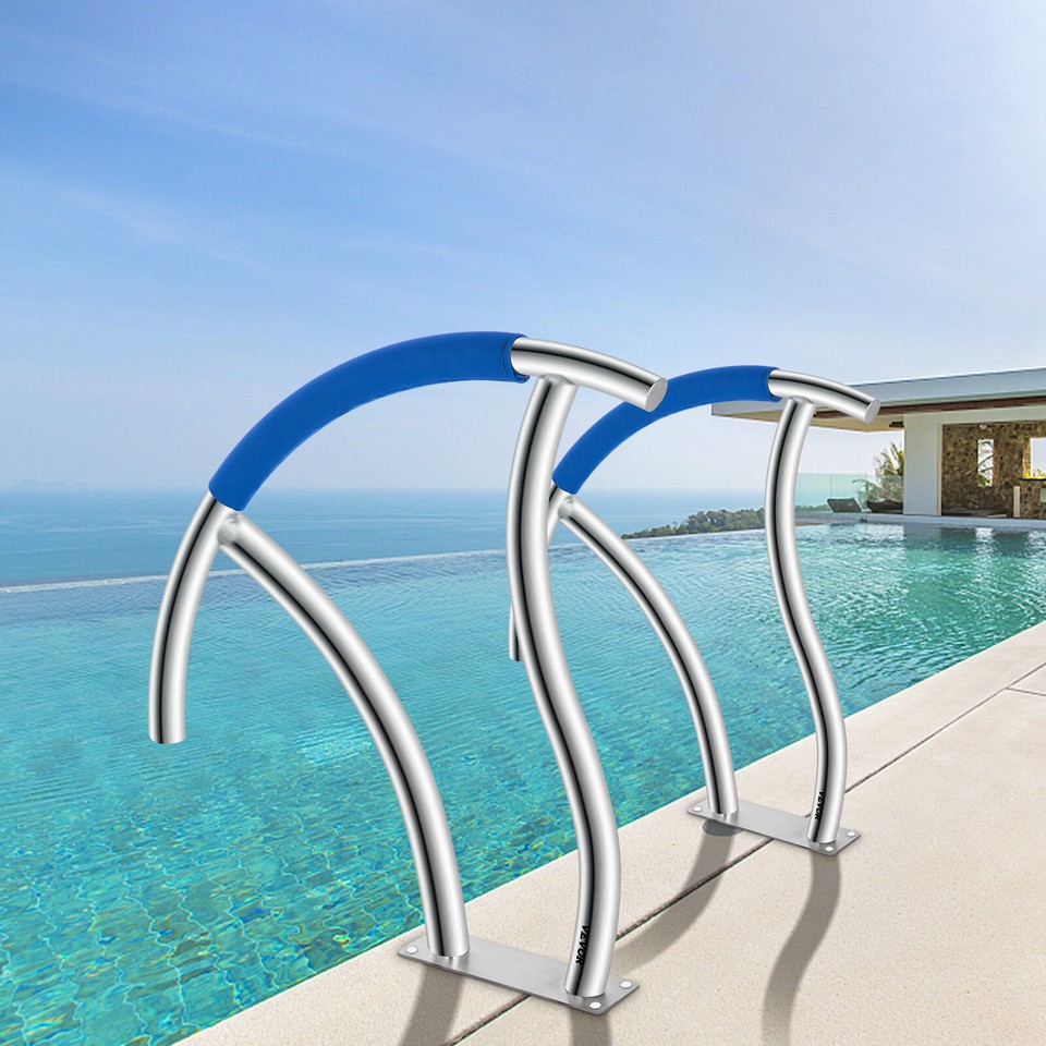 Uimoso 2PCS 30"x30" Swimming Pool Handrail Stainless Steel Rail with ...