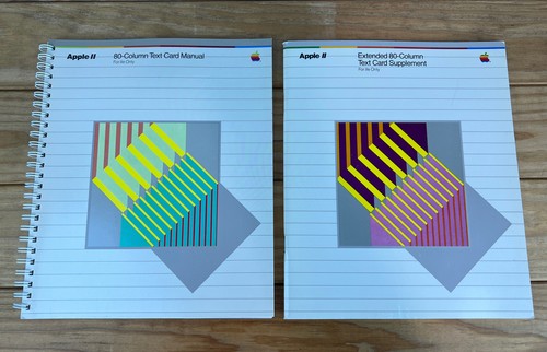 Vintage 1982 Apple IIe 80-Column Text Card Manual & Extended Supplement ...