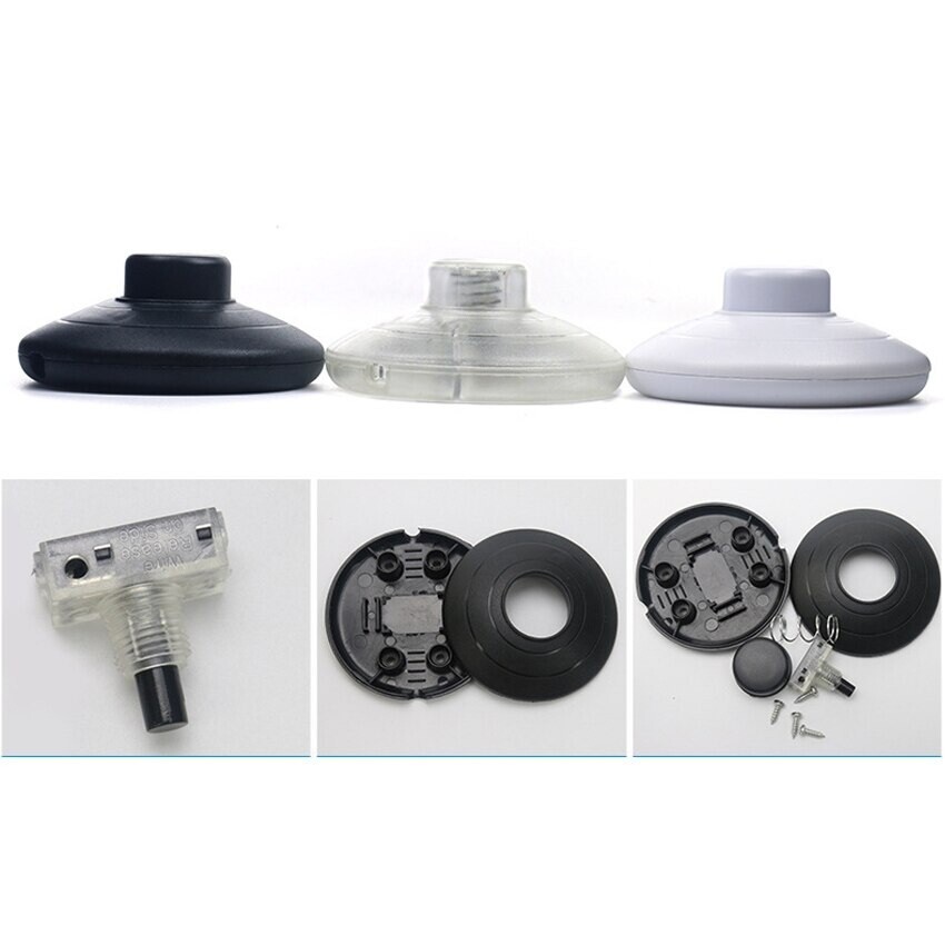 Foot Floor Switch In Line Push Button Press For Lamp Light in Black ...