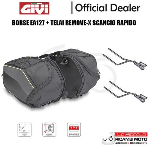 TR2157 + EA127 Sacs Souple Latéral + Frames Removex GIVI Yamaha MT-07 ...