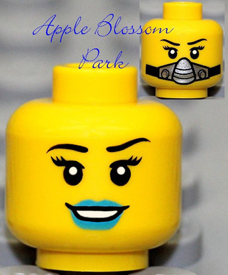 NEW Lego Female MINIFIG HEAD Galaxy Squad Girl w/Blue Lips & Face ...