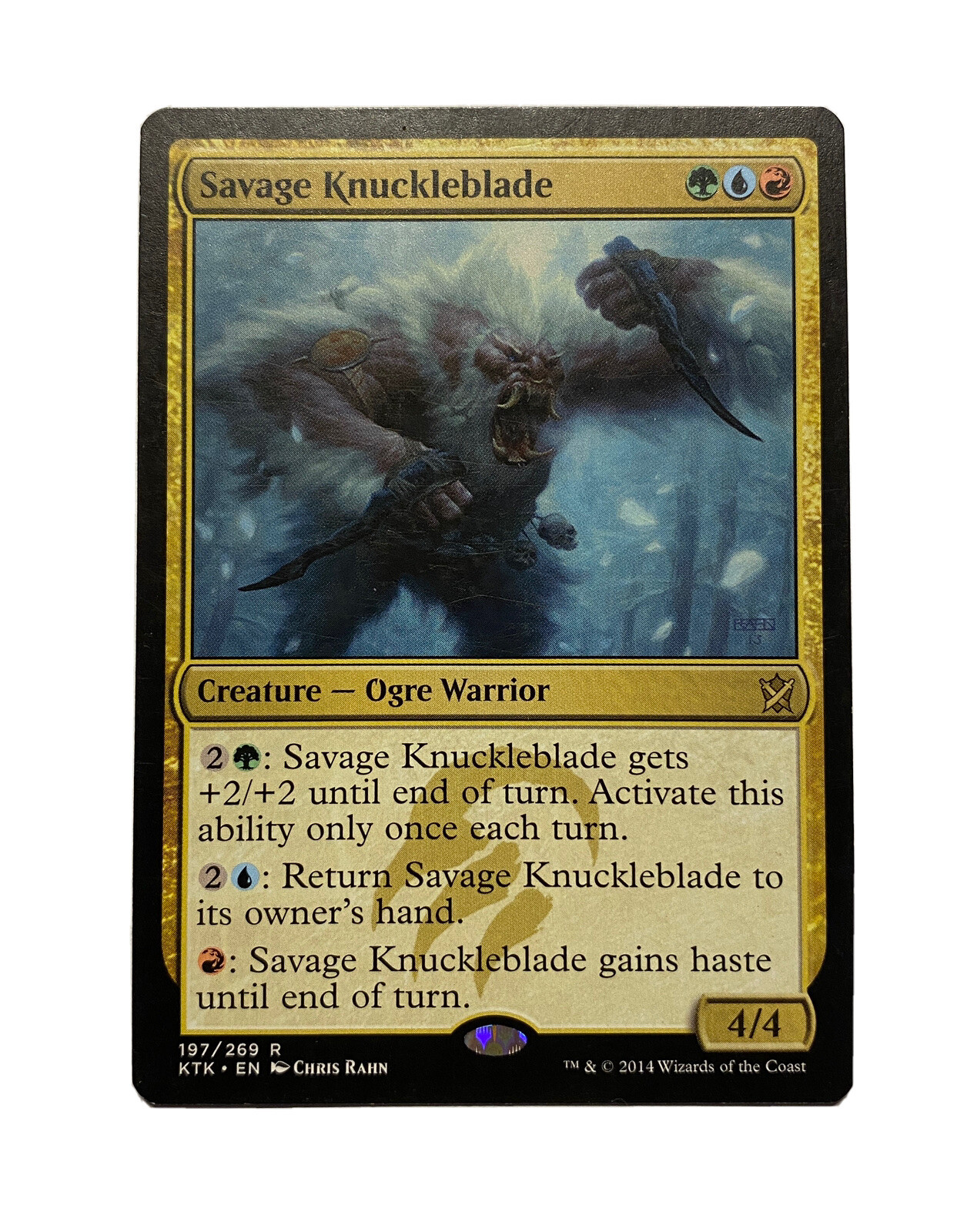 SAVAGE KNUCKLEBLADE - KHANS OF TARKIR - MTG - MULTICOLOR - CREATURE ...