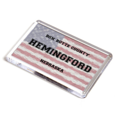FRIDGE MAGNET - Hemingford - Box Butte, Nebraska - USA Flag | eBay UK
