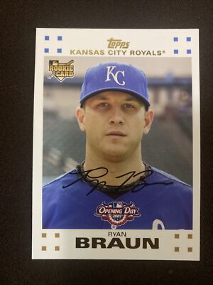 2007 Topps RYAN BRAUN ROOKIE RC Opening Day Baseball Card # 169 HOT ...